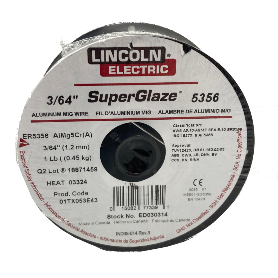 Lincoln SuperGlaze® 5356 3/64" 1 LB ED030314 – Arc Solutions, LLC