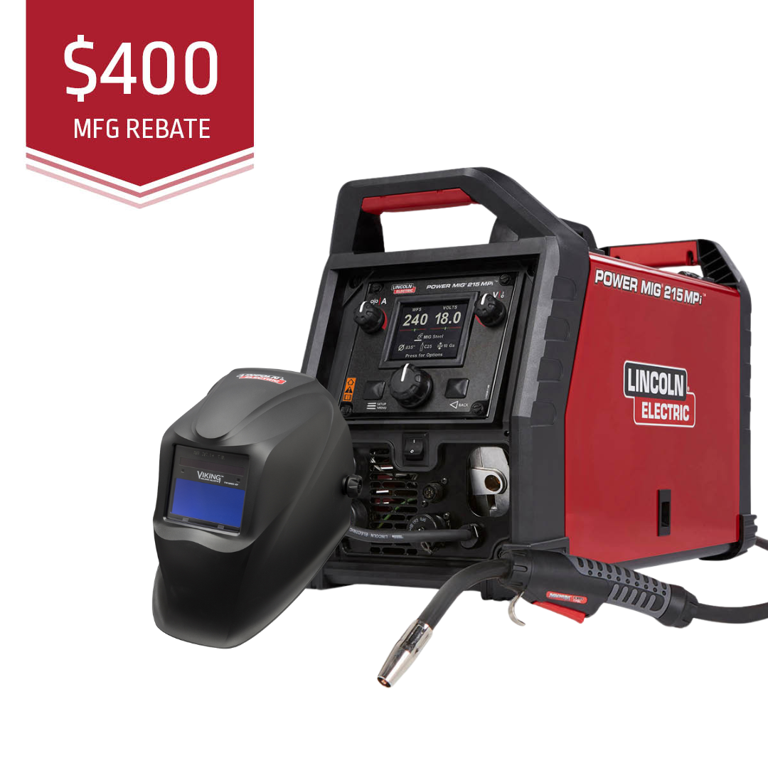 Lincoln Electric POWER MIG® 215 MPi™ Multi-Process Welder K4876-1 w/FR ...