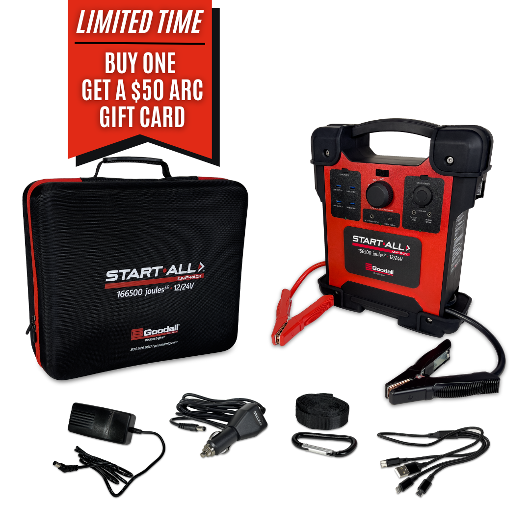 Goodall Vanair Start•All Jump•Pack® 12/24V, JP-12-24 Free $50 Arc Gift ...