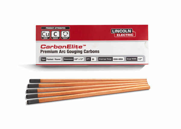 Lincoln Electric CarbonElite® Pointed Gouging Electrodes - 3/8 in x 12 ...